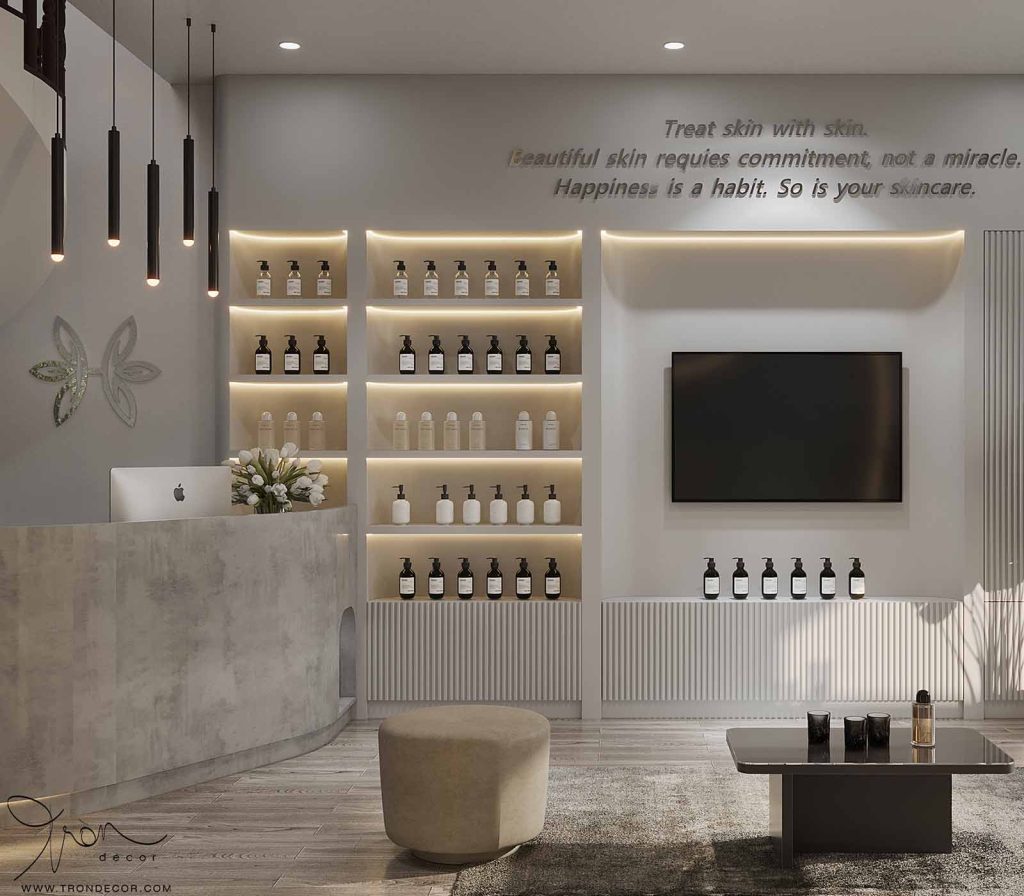 THIẾT KẾ TIỆM NAIL 60M2 - THE NAIL SPA - Tròn Decor