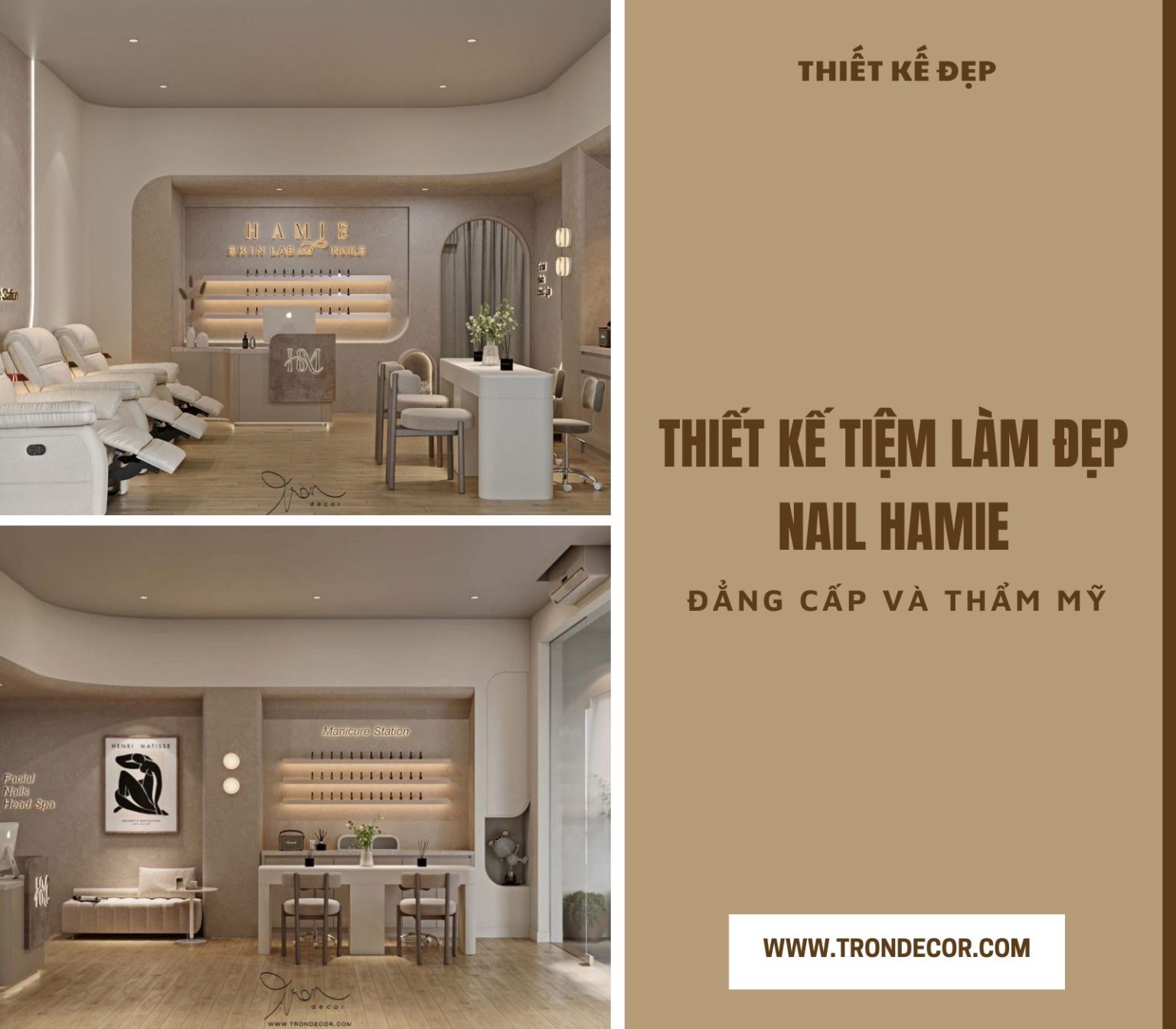 THIẾT KẾ TIỆM LÀM ĐẸP NAIL HAMIE – KHÔNG GIAN LÀM ĐẸP ĐẲNG CẤP VÀ THẨM ...